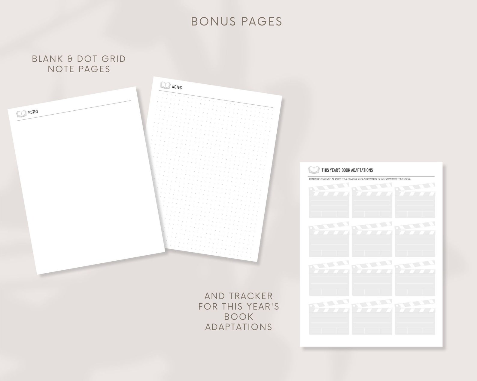 Printable Reading Tracker Templates, Book Lists, Book Review, Monthly ...