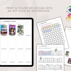 Printable Reading Tracker Templates, Book Lists, Book Review, Monthly ...