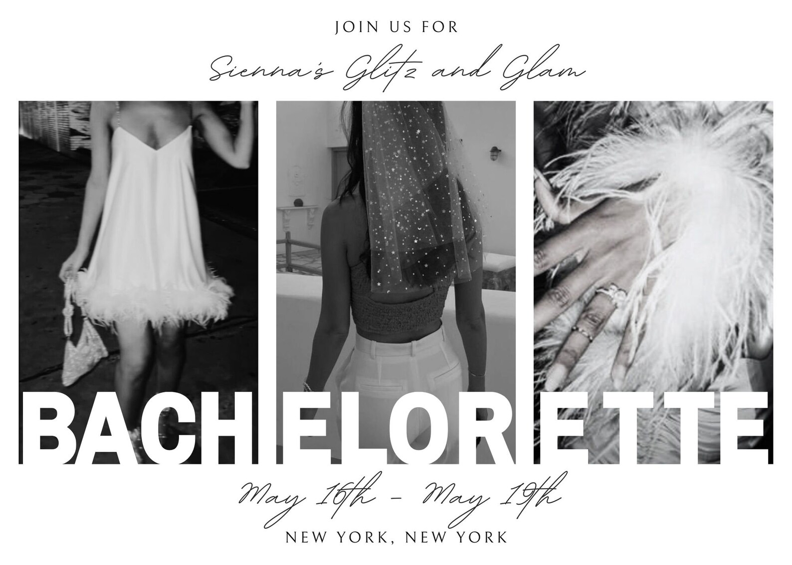 Glitz and Glam Bachelorette Bash Itinerary, Sophisticated Girls Weekend ...