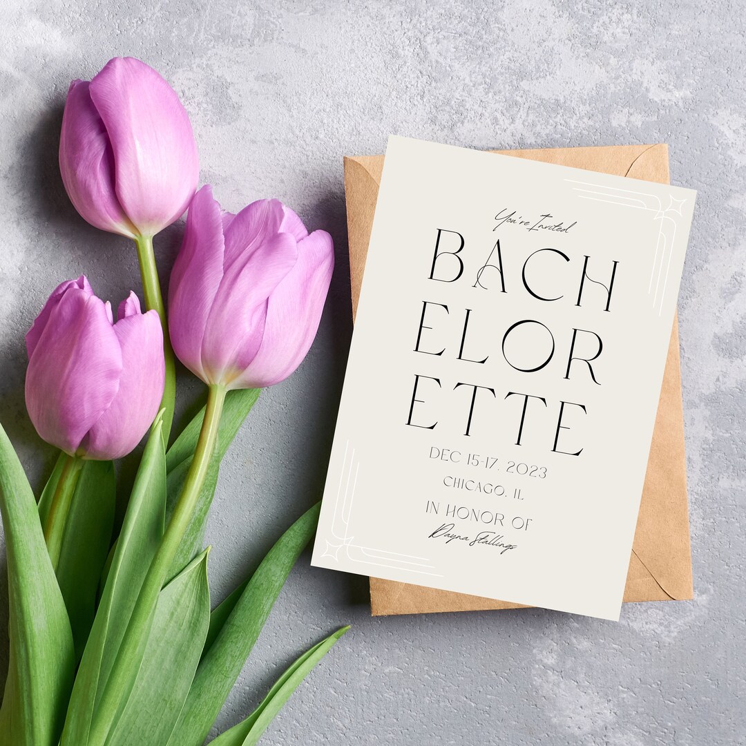 Classy Bachelorette Template Editable, Simple Design Weekend Itinerary ...