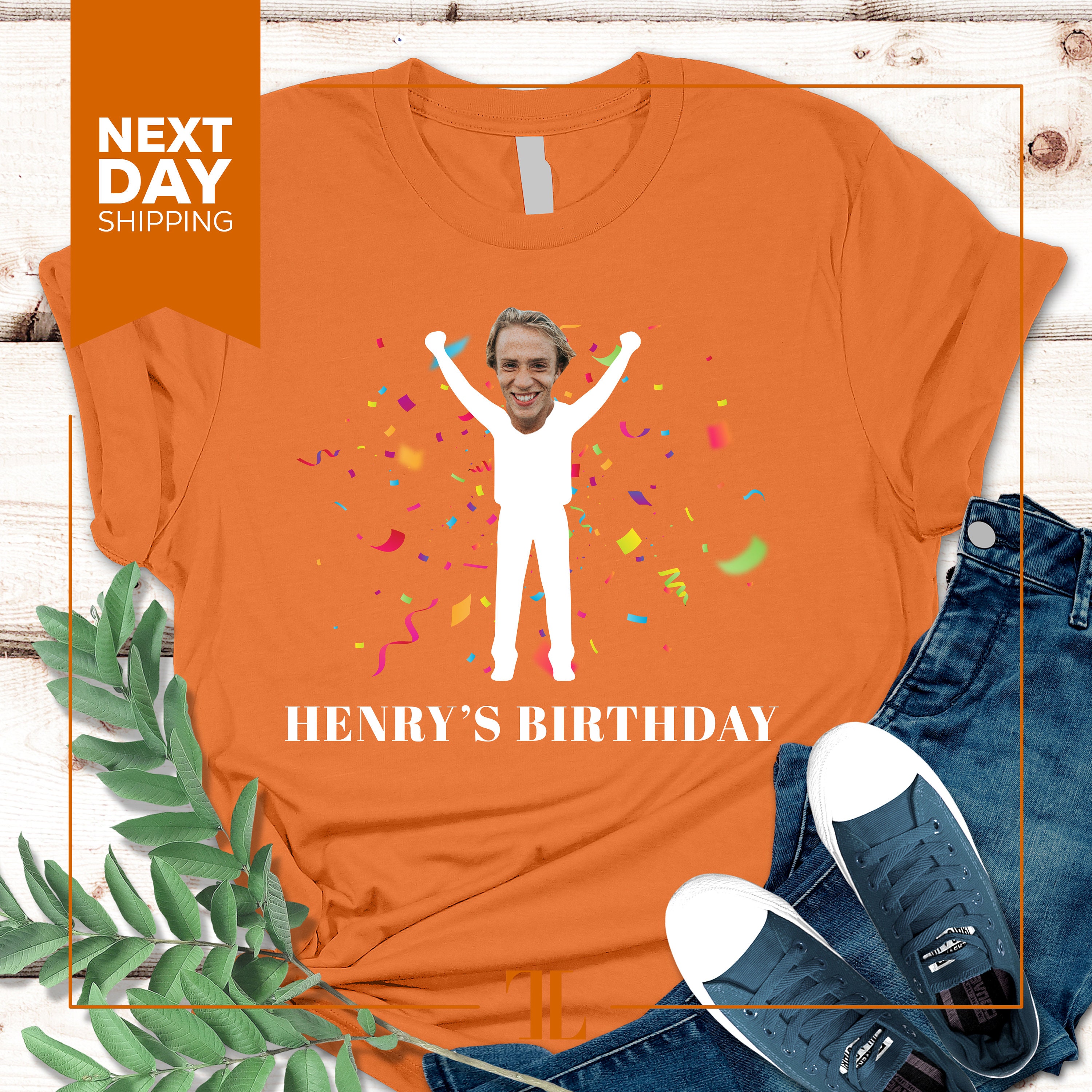 Custom Face Stick Figures Birthday Shirt I Birthday Photo Shirts I ...