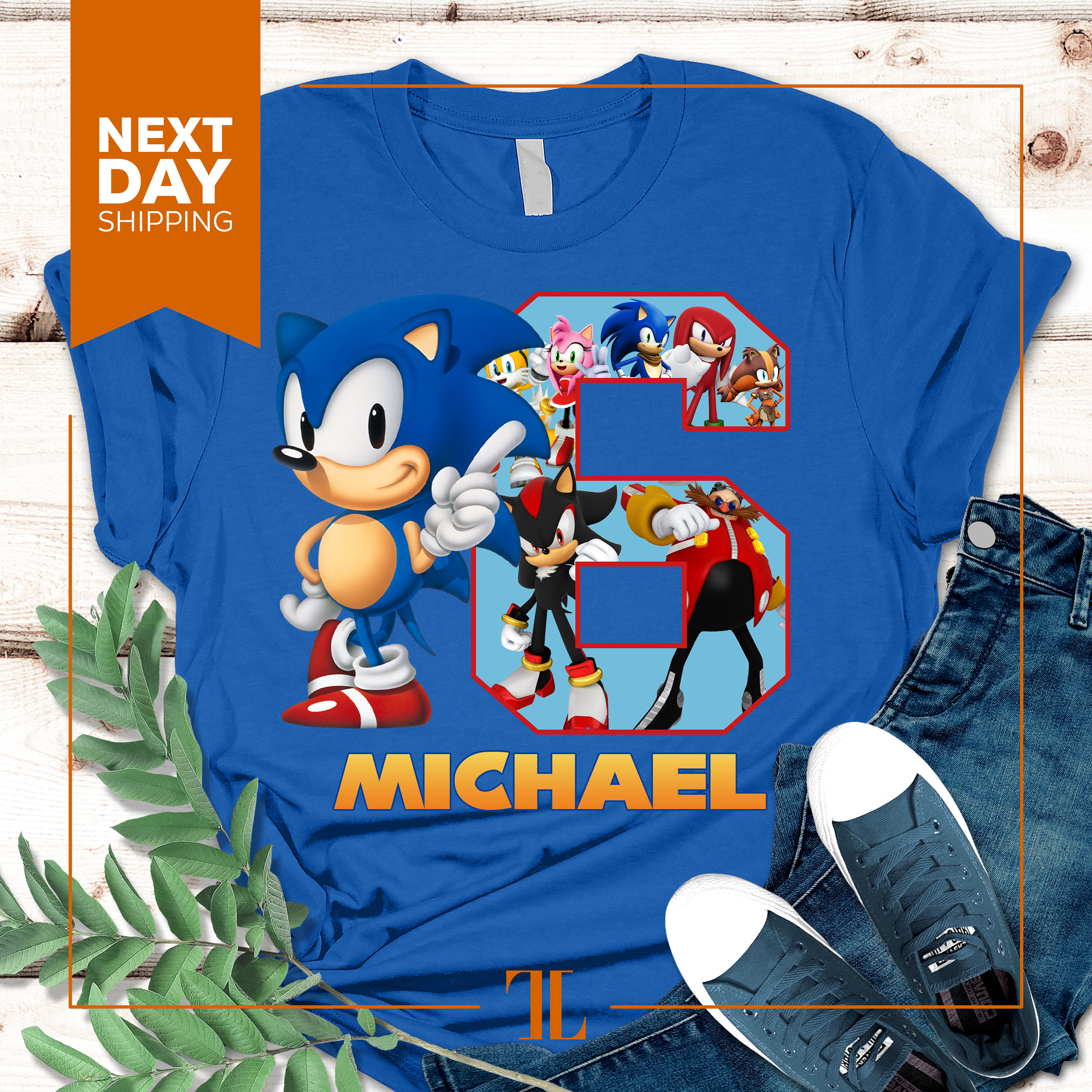 Custom Sonic Birthday Shirt Sonic Birthday Shirt Personalized Sonic the ...