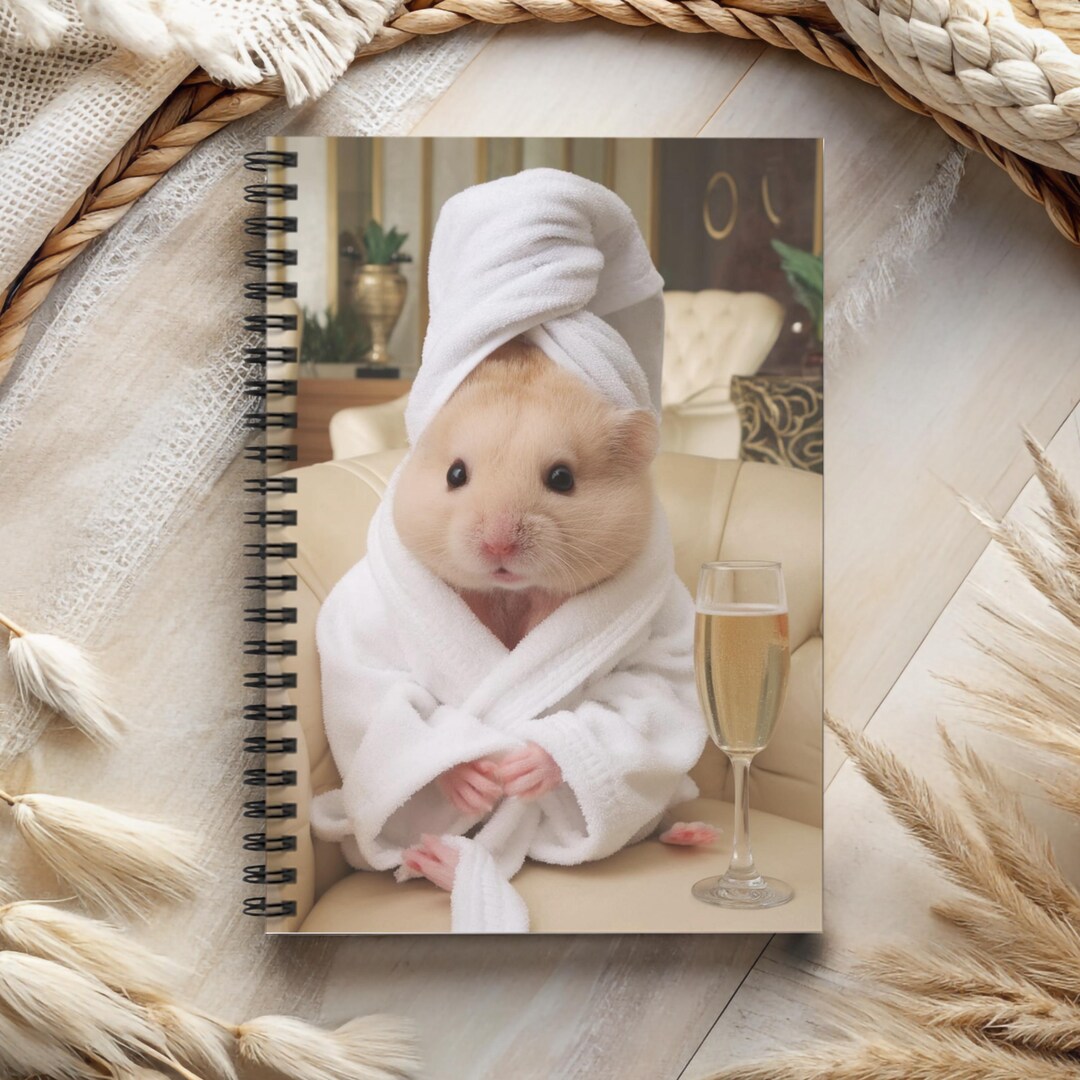 Funny Dwarf Hamster Spa Notebook: Wildlife Lover Gift, Spiral Lined ...