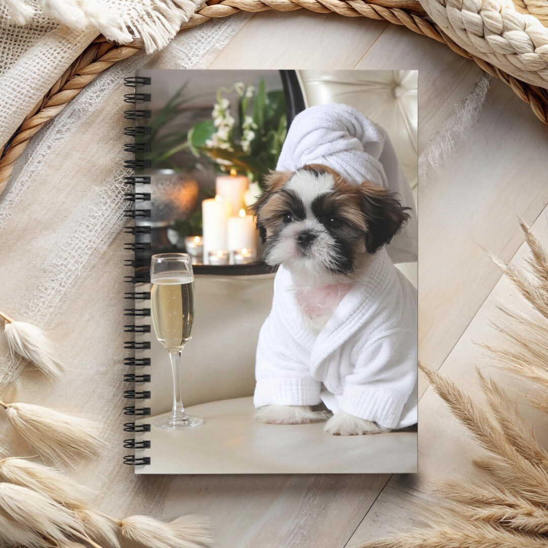 Shih Tzu Notebook, Dog Spiral Lined Notebook 6"x8", Funny Shih Tzu ...