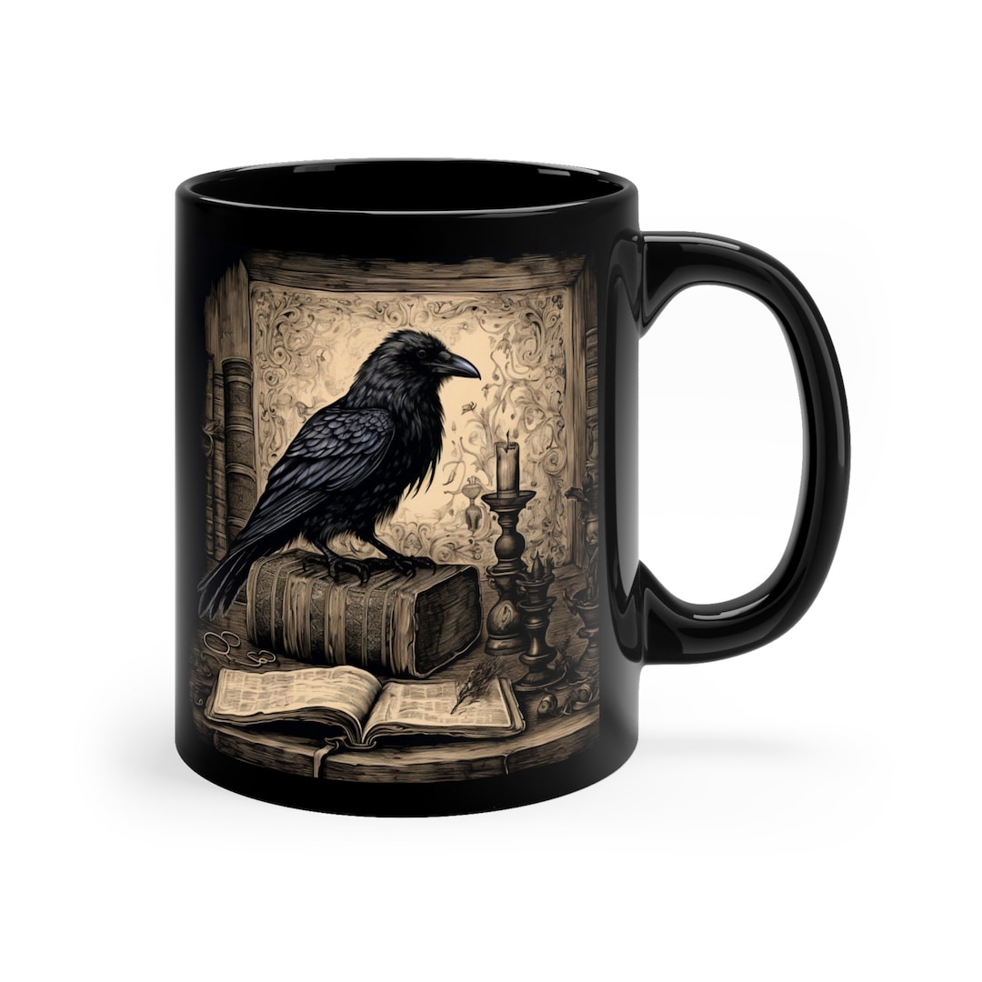 Edgar Allan Poe's the Raven Mug | Raven Mug | Edgar Allan Poe Mug ...