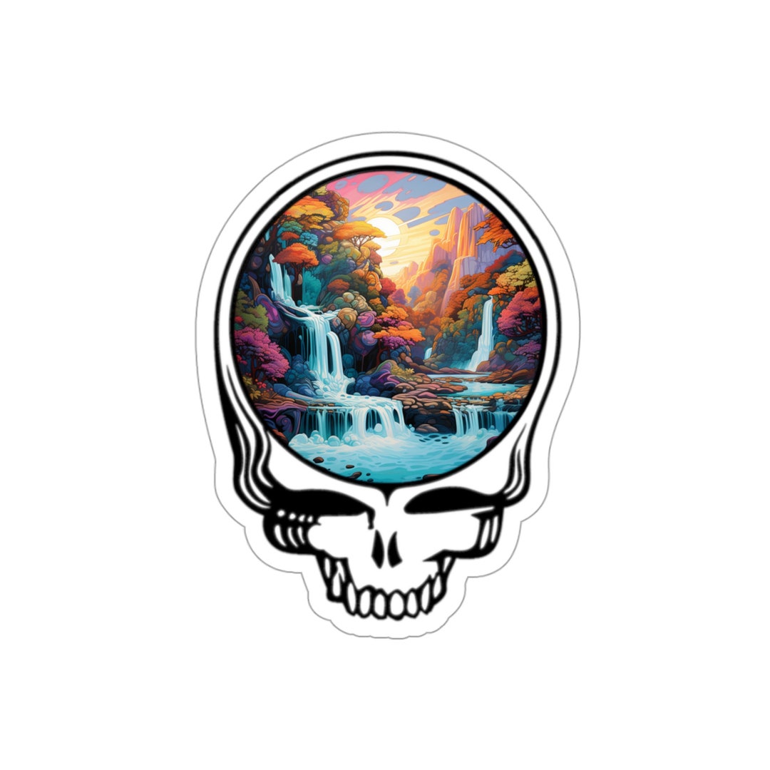 Grateful Dead Psychedelic Waterfall Dye Cut 3 X 3 Sticker | - Etsy