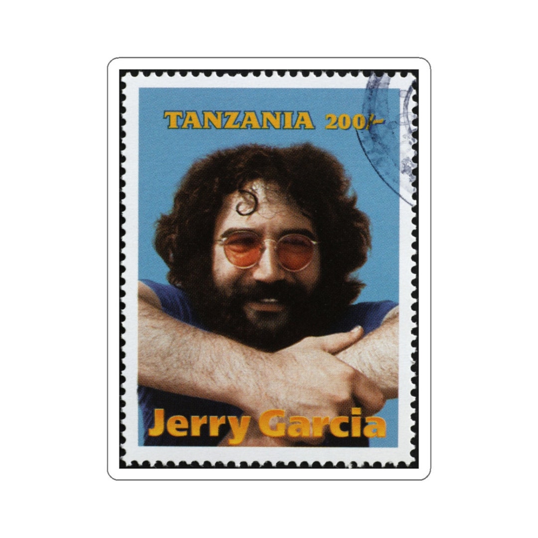 Jerry Garcia Kiss Cut Stamp Sticker Jerry Garcia Sticker Grateful Dead ...