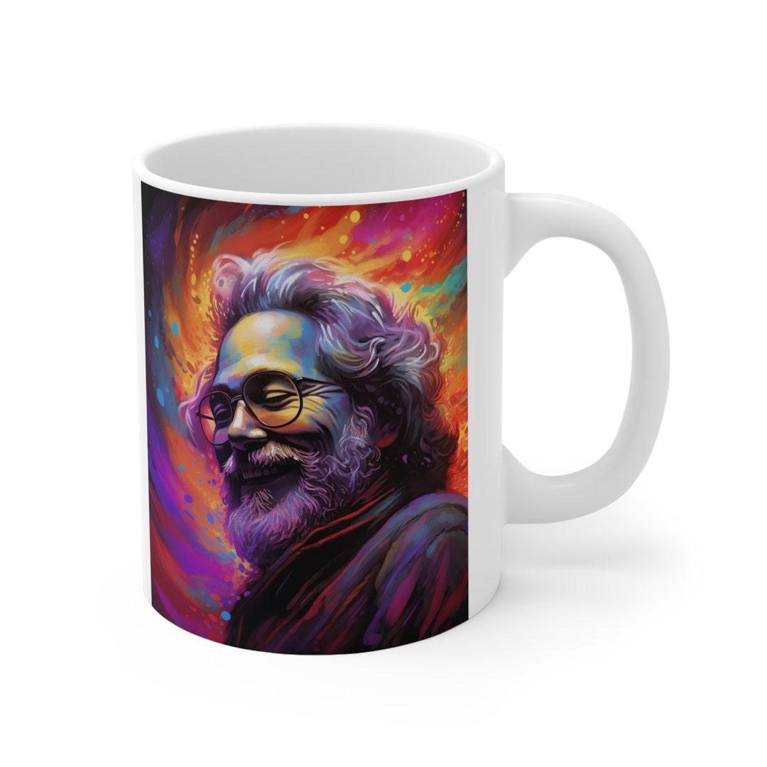 Jerry Garcia Psychedlic 11oz Mug | Grateful Dead Mug | Dead Head Mug ...