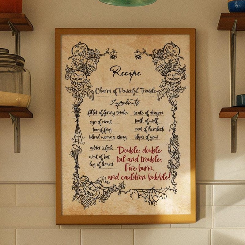 Witch Cauldron Poster - Etsy