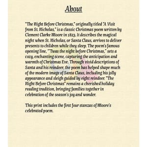 Twas the Night Before Christmas Poem, Vintage Christmas Print ...