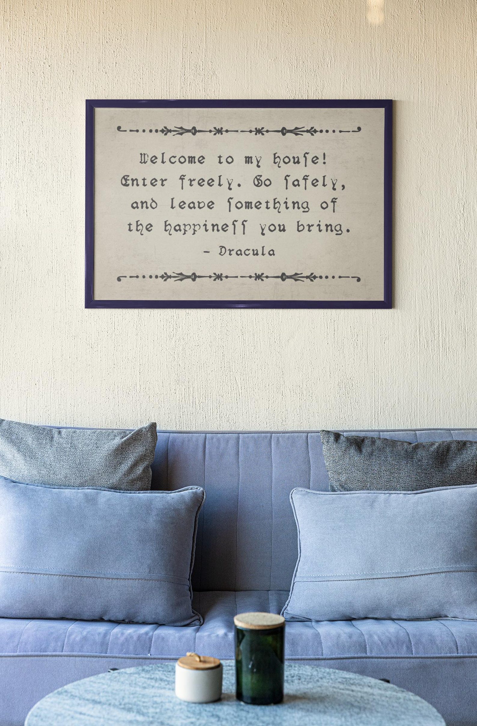 Spooky Dracula Welcome Sign, Halloween Home Decor (digital Download) - Etsy
