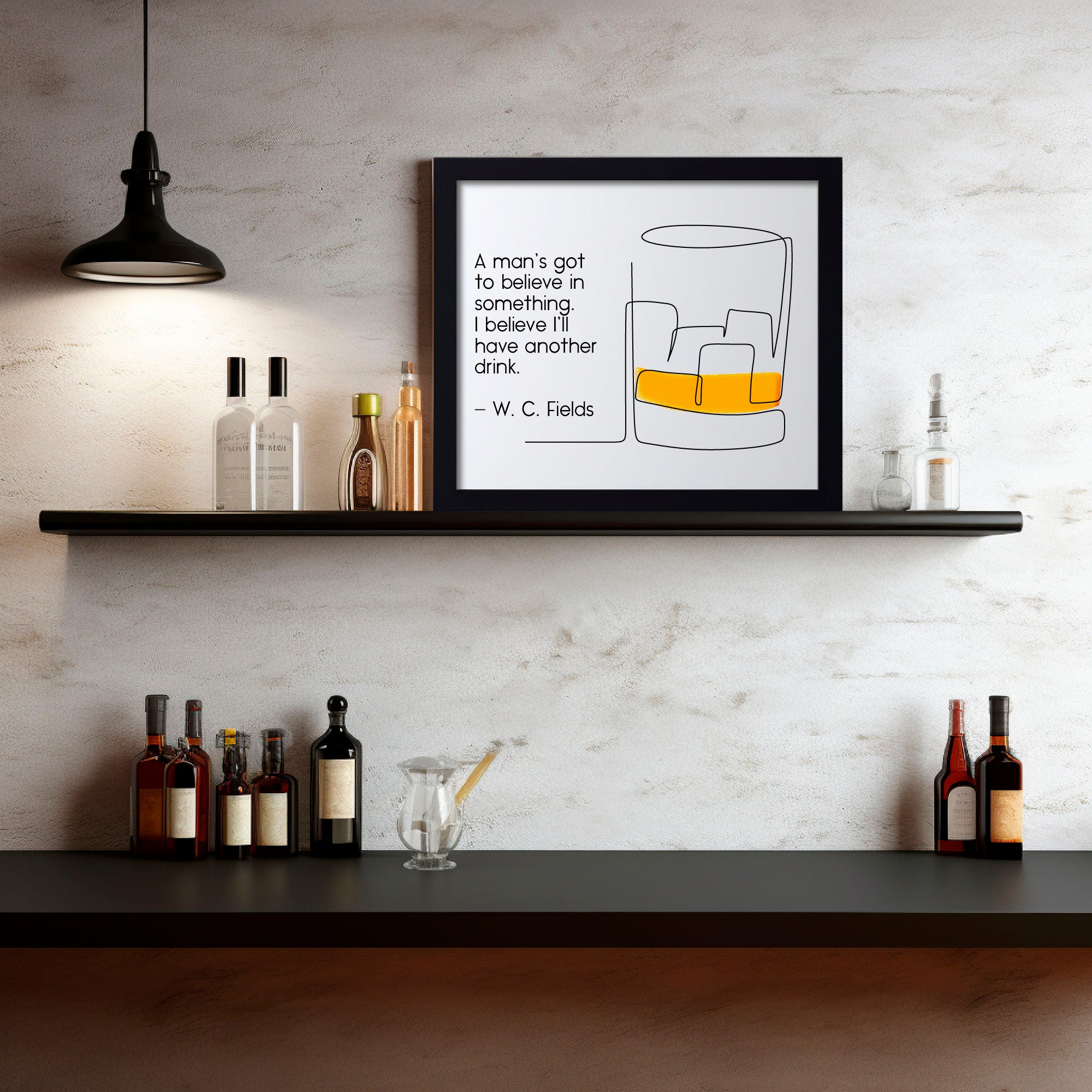 W. C. Fields Whiskey Quote Print, Bar Sign (digital Download) - Etsy