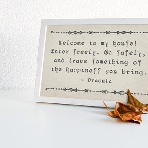 Spooky Dracula Welcome Sign, Halloween Home Decor (digital Download) - Etsy