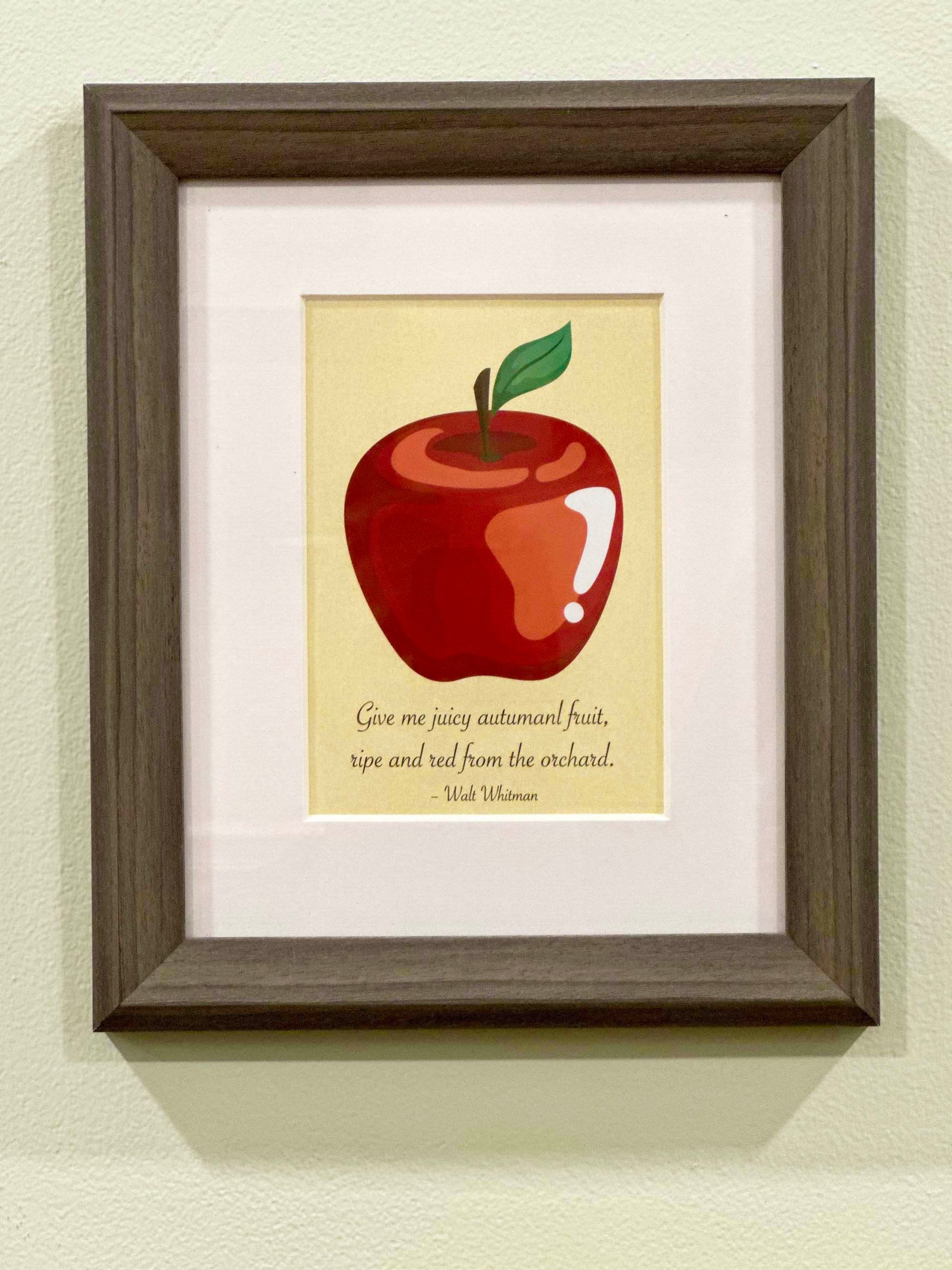 Apple & Walt Whitman Quote Fall Print (digital Download) - Etsy