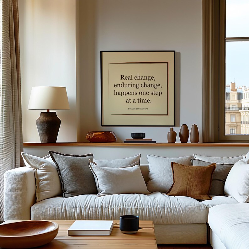 RBG Motivational Quote Print, Ruth Bader Ginsburg Wall Art (digital ...