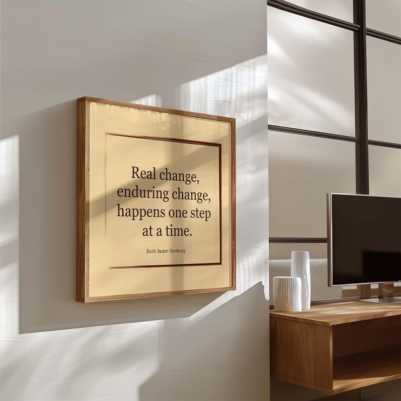 RBG Motivational Quote Print, Ruth Bader Ginsburg Wall Art (digital ...