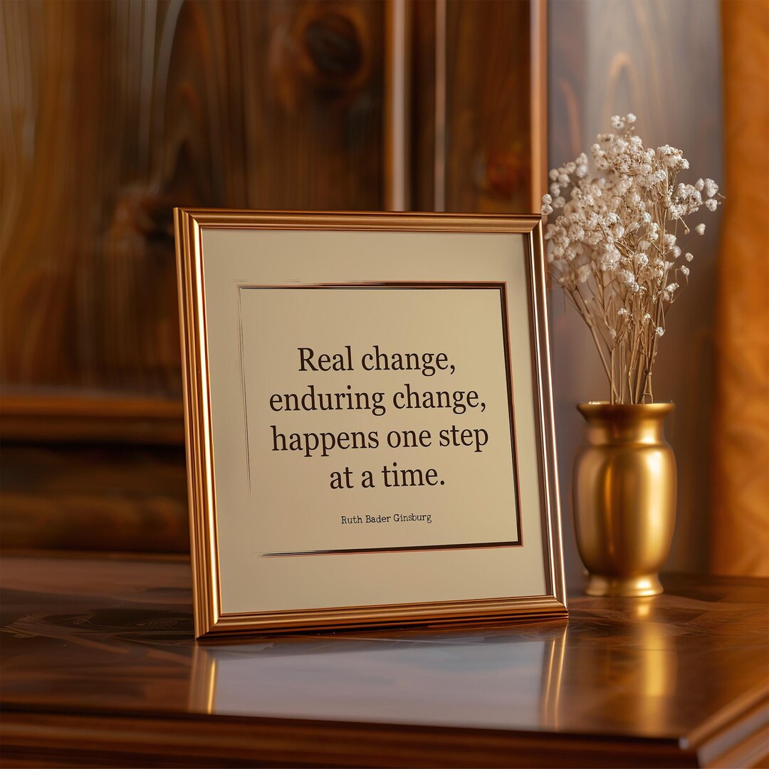 RBG Motivational Quote Print, Ruth Bader Ginsburg Wall Art (digital ...