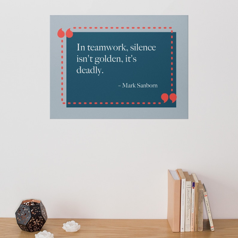 Teamwork Motivational Quotes Office Decor, Workplace Cubicle Wall Art ...