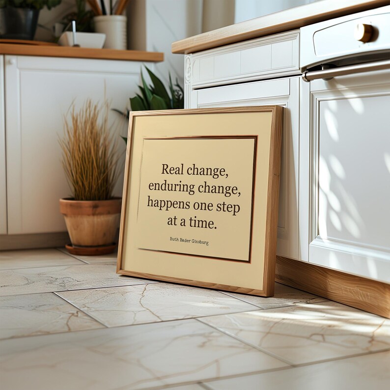 RBG Motivational Quote Print, Ruth Bader Ginsburg Wall Art (digital ...