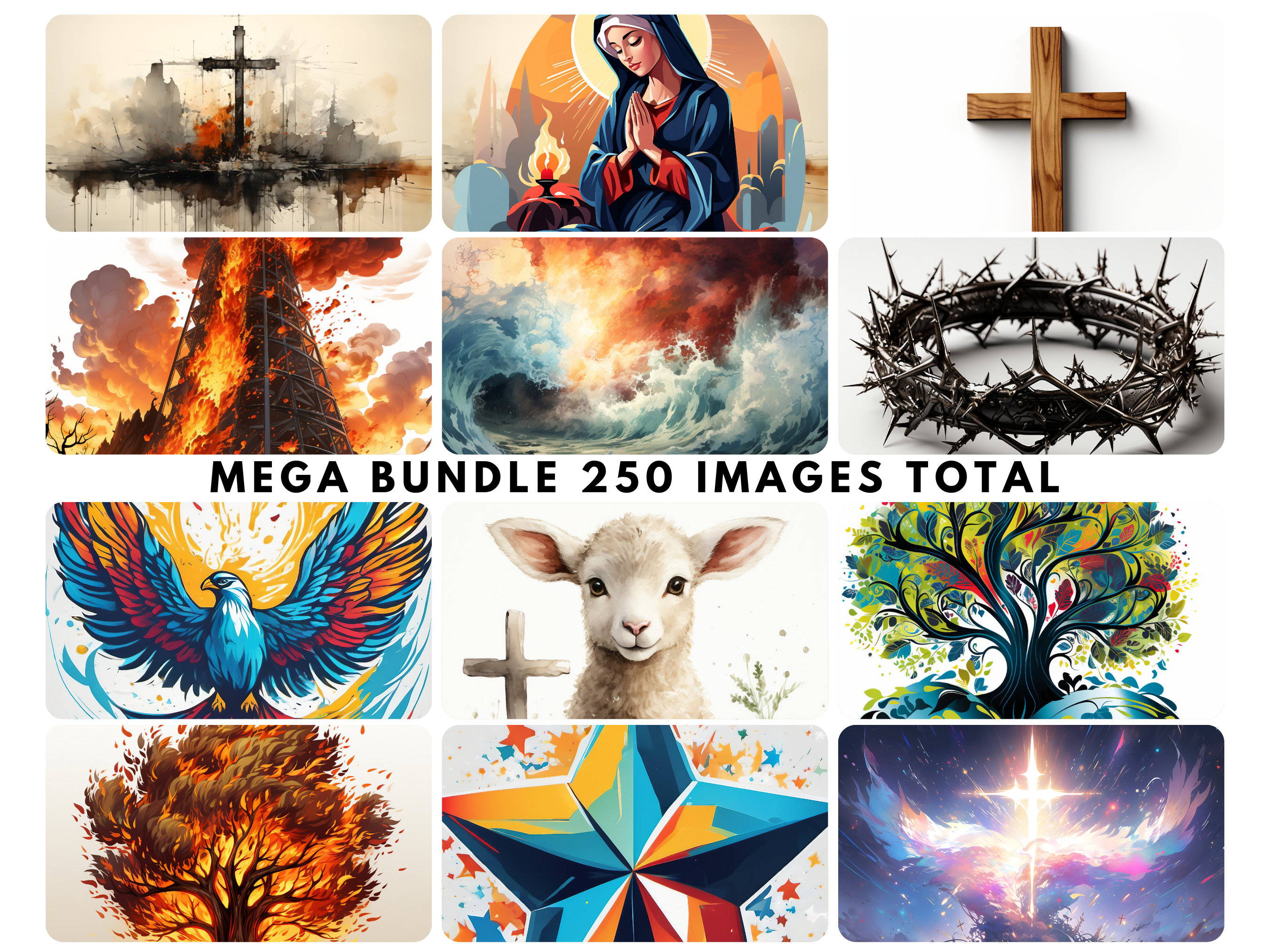 Christian Art Bundle Digital Wallpaper Bible Characters Bible Scenes ...