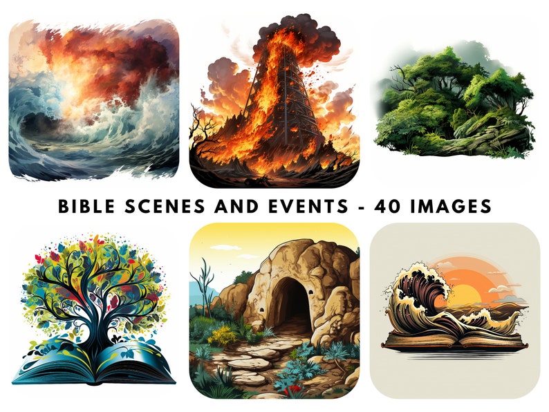 Christian Art Bundle Digital Wallpaper Bible Characters Bible Scenes ...