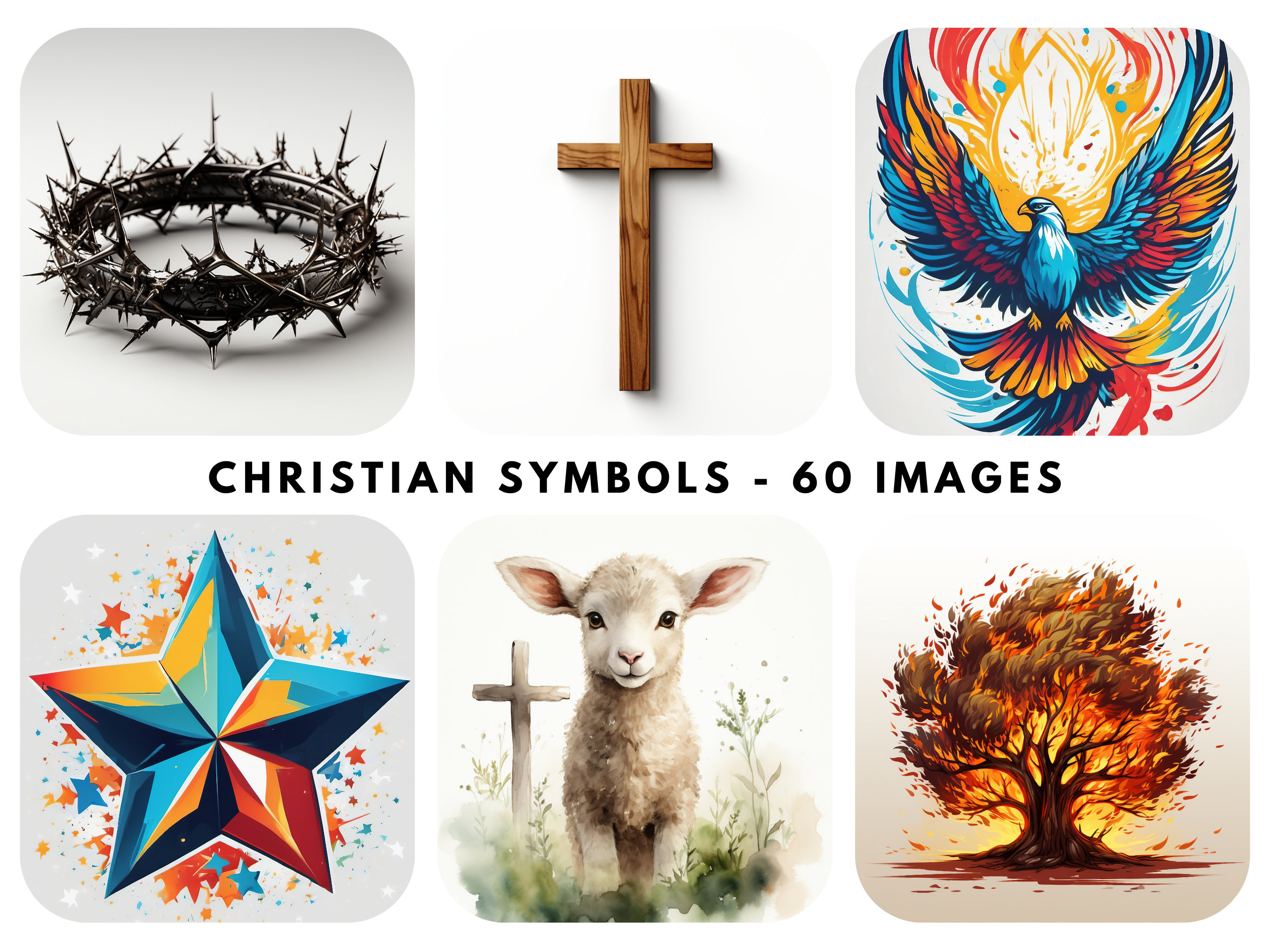 Christian Art Bundle Digital Wallpaper Bible Characters Bible Scenes ...