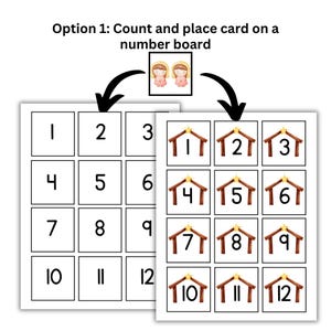 Nativity Christmas Number Counting Cards Preschool Christmas Activities ...