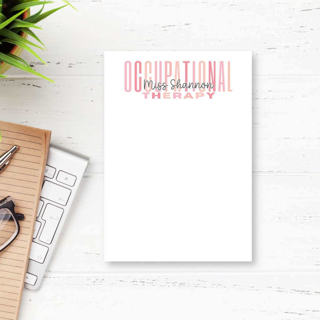 Custom Occupational Therapy Gift Occupational Therapist Sticky Note ...