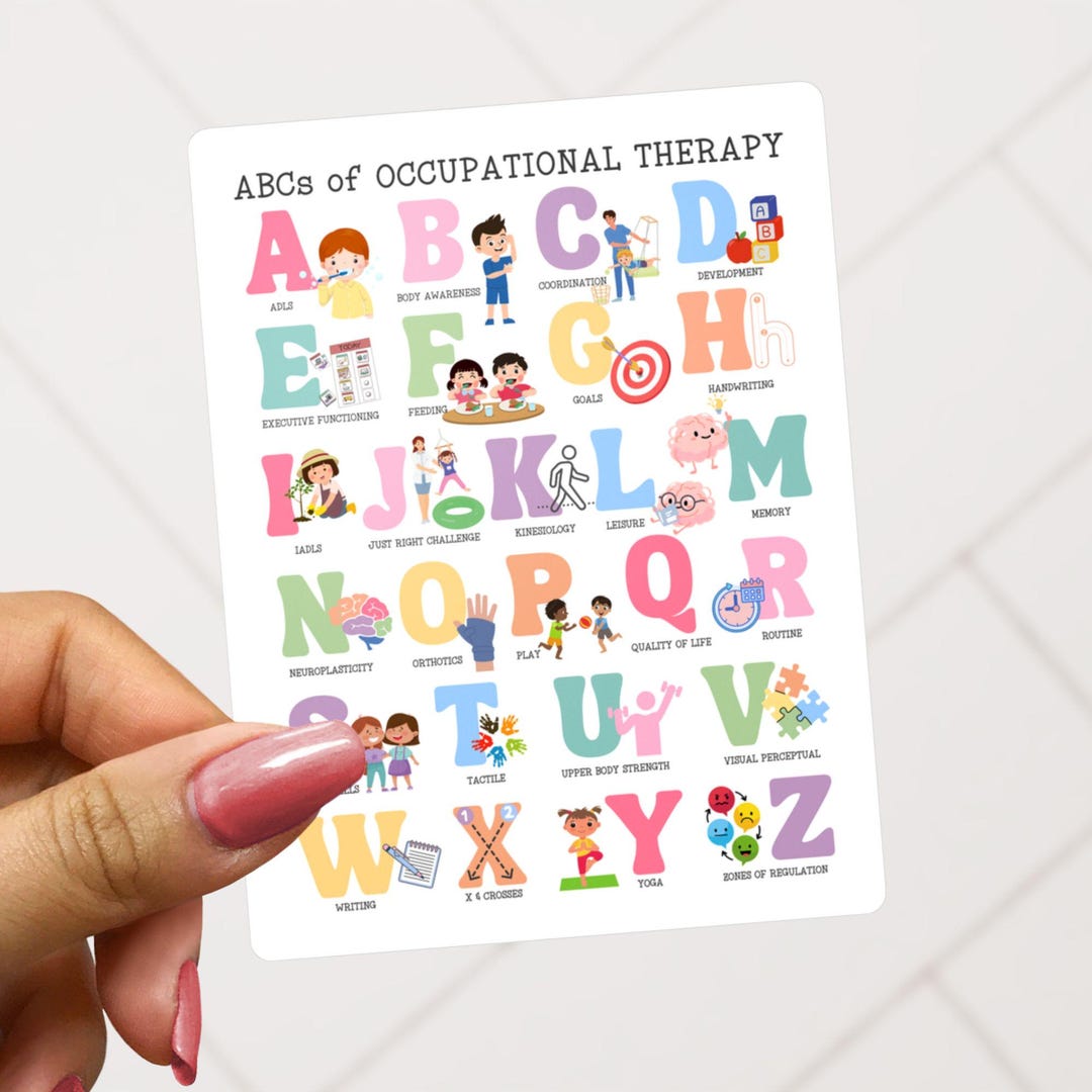 ABC Occupational Therapist Sticker for Tumbler Occupational Therapy ...