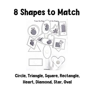 Winter Busy Book Page Preschool Shapes Matching Game Winter Preschool ...