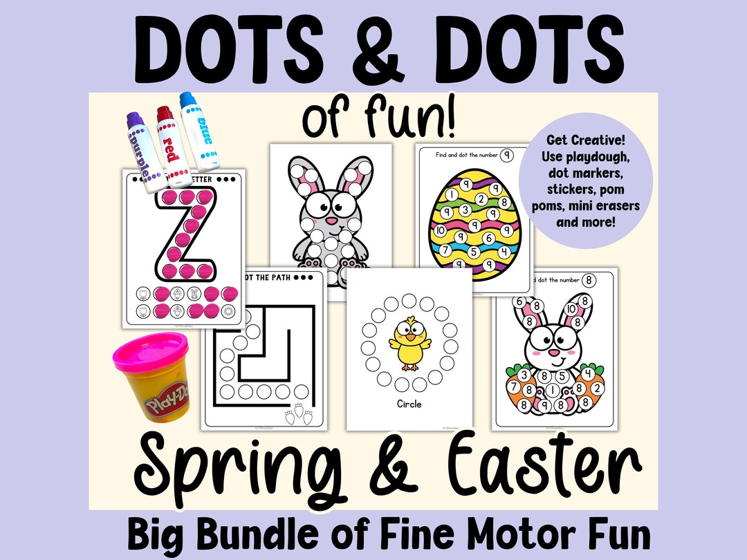 Spring Dot Marker Printable Activity Worksheets Preschool Numbers Prek ...