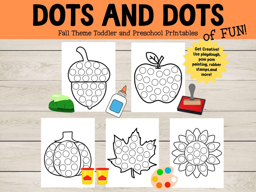 Toddler Printable Activities Fall Dot Marker Pages Preschool Activity ...