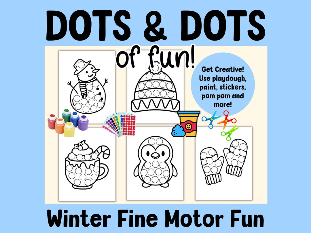 Winter Toddler Printable Activities Winter Dot Marker Play Dough Mat ...