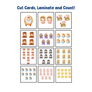 Nativity Christmas Number Counting Cards Preschool Christmas Activities ...