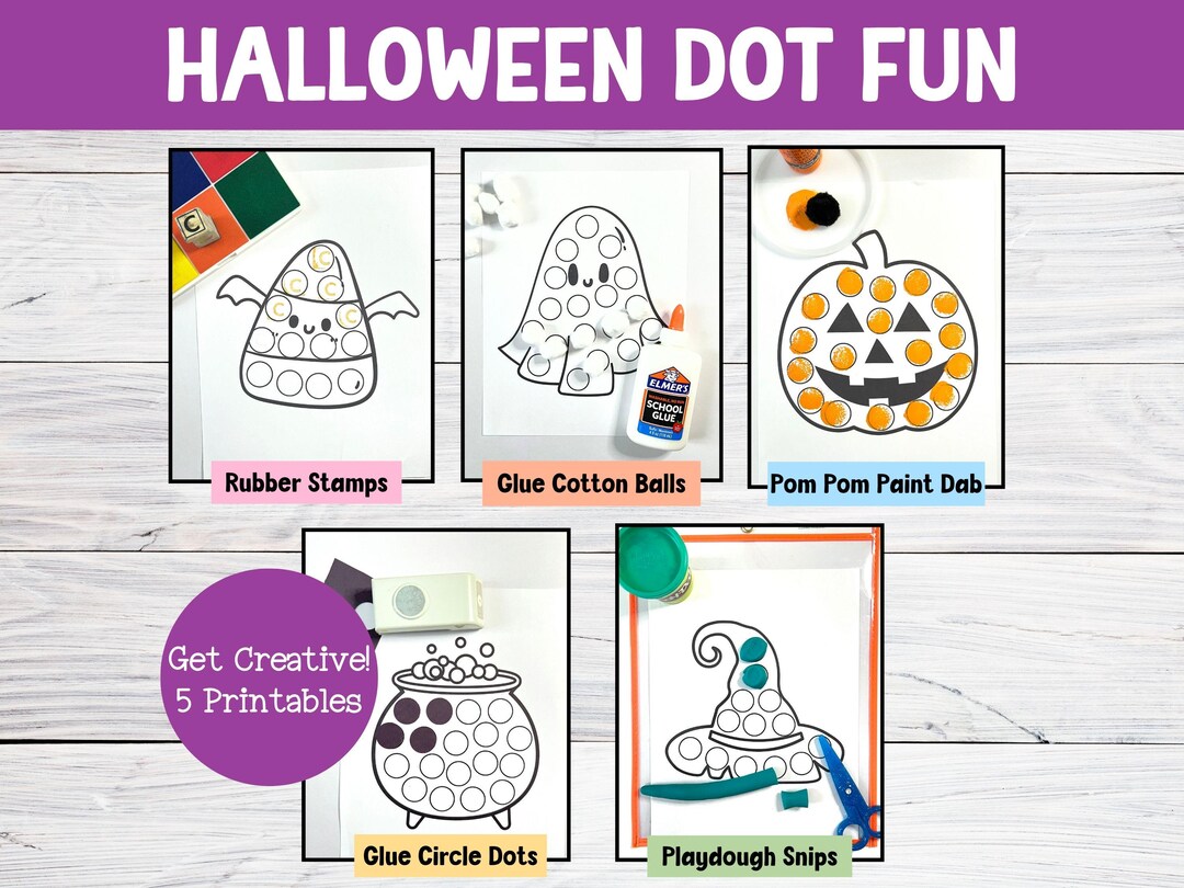Halloween Toddler Printable Activities Dot Sticker Printable Preschool ...