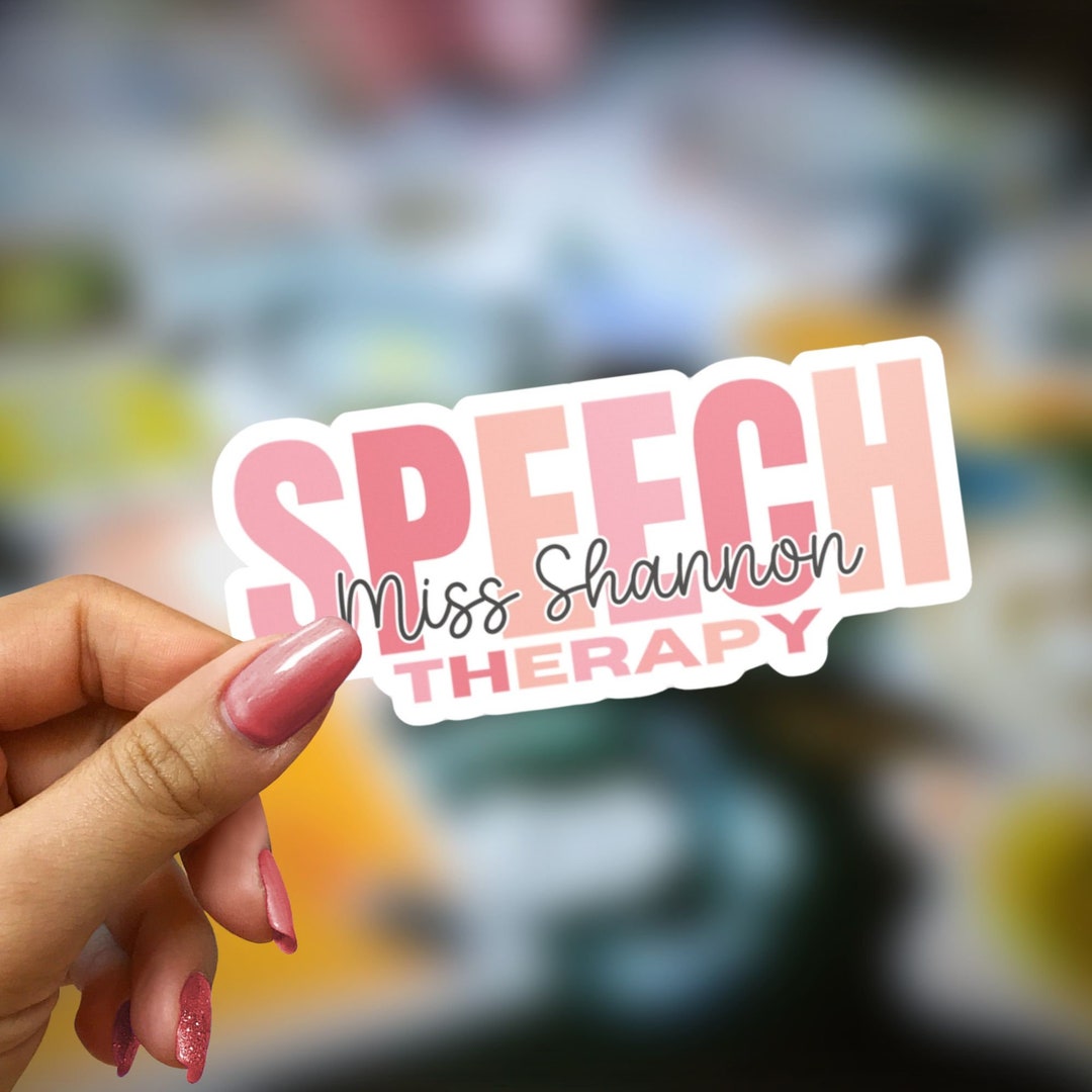 Personalized SLP Sticker Custom Speech Language Pathologist Sticker ...