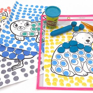 Winter Dot Marker Printable Activities Winter Dot Art Play Dough Mat ...