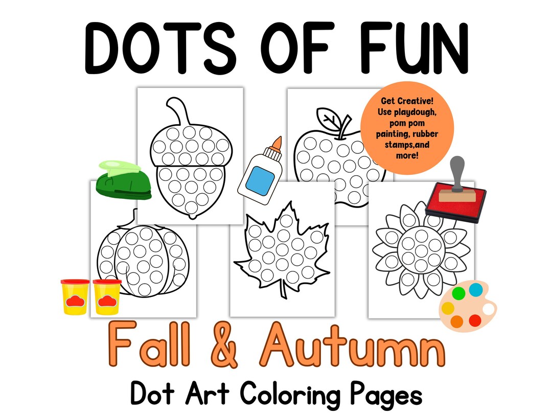 Toddler Printable Activities Fall Dot Marker Pages Preschool Activity ...