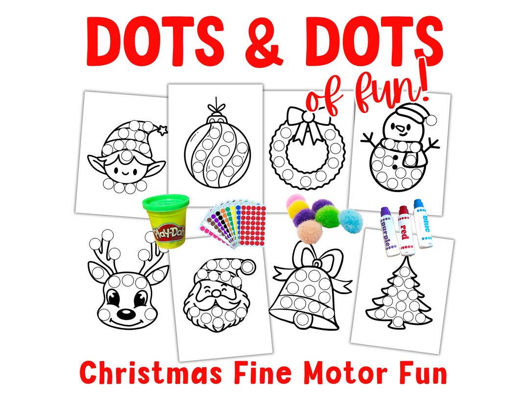 Christmas Toddler Printable Activities Dot Marker Christmas Play Dough ...