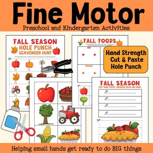 Preschool Printable Fine Motor Skills Activities Cut and Paste ...