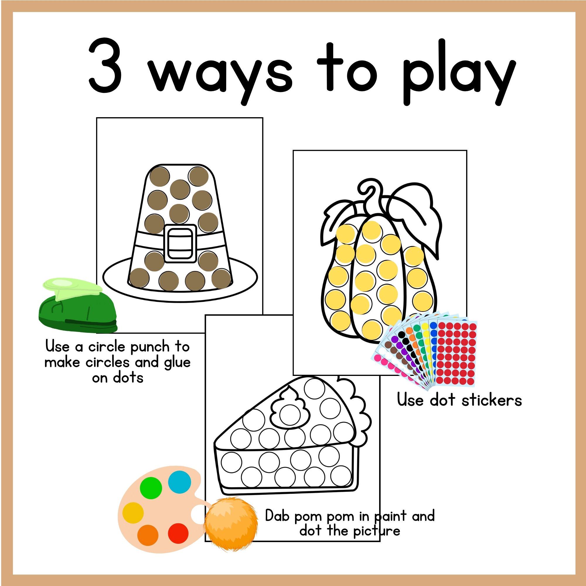 Toddler Printable Activities Playdough Mat Toddler Dot Marker Coloring ...