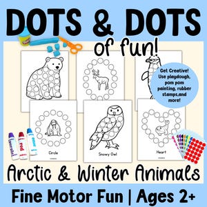 Winter Animals Toddler Printable Activities Dot Marker Winter Play ...
