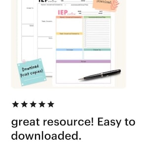 IEP Meeting Notes Digital Download IEP Teacher Template Special ...