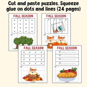 Preschool Worksheets Fall Dot Marker Activity Fine Motor Skills Cutting ...