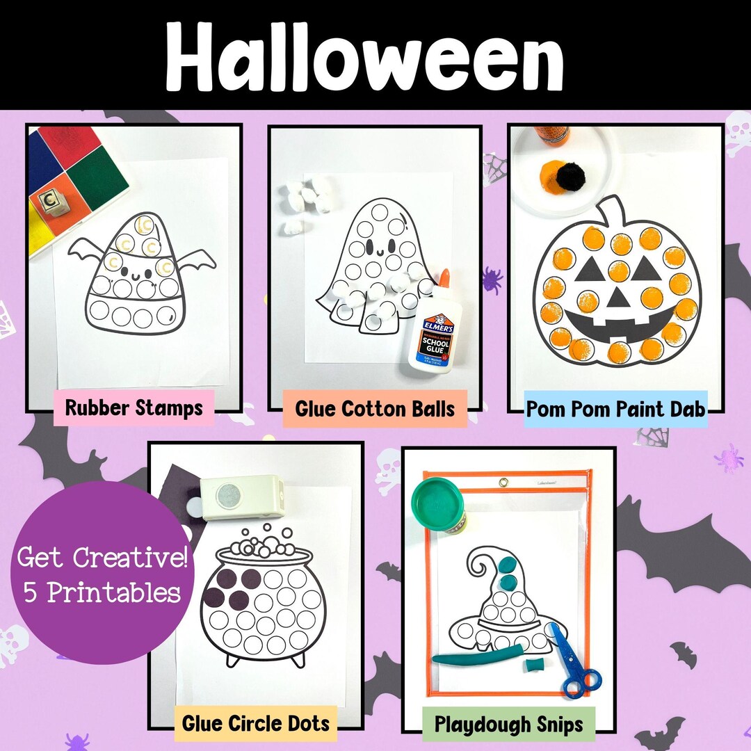 Halloween Toddler Printable Activities Dot Sticker Printable Preschool ...