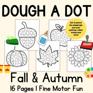 Toddler Printable Activities Fall Dot Marker Pages Preschool Activity ...