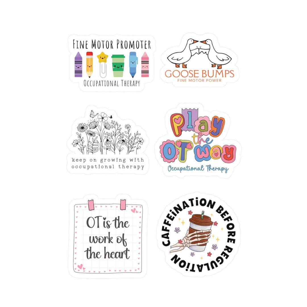 OT Stickers Occupational Therapy Sticker Sheet Occupational Therapist ...