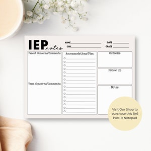 IEP Meeting Notes Digital Download IEP Teacher Template Special ...