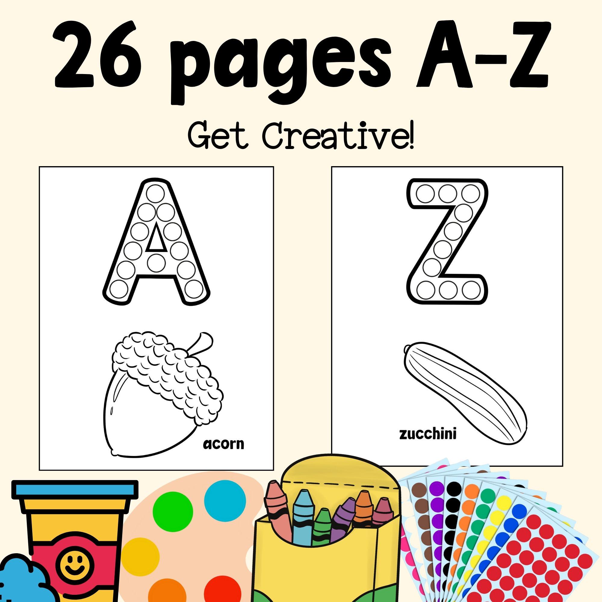 Dot Alphabet Printable Fall Dot Marker Pages Preschool Activity ...