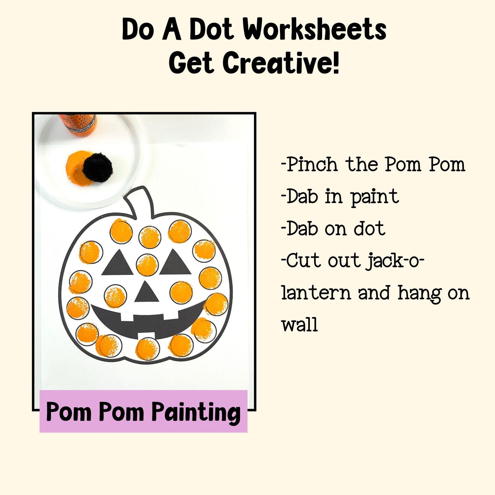 Halloween Toddler Printable Activities Dot Sticker Printable Preschool ...